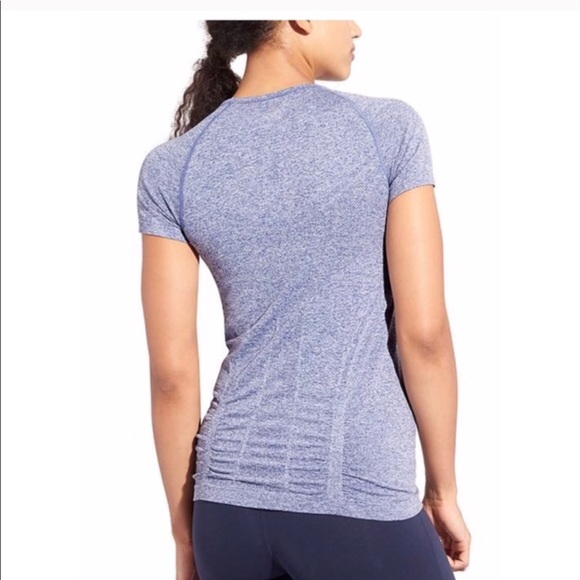 Athleta | Tops | Athleta Fastest Track Tee Heathered Purple | Poshmark